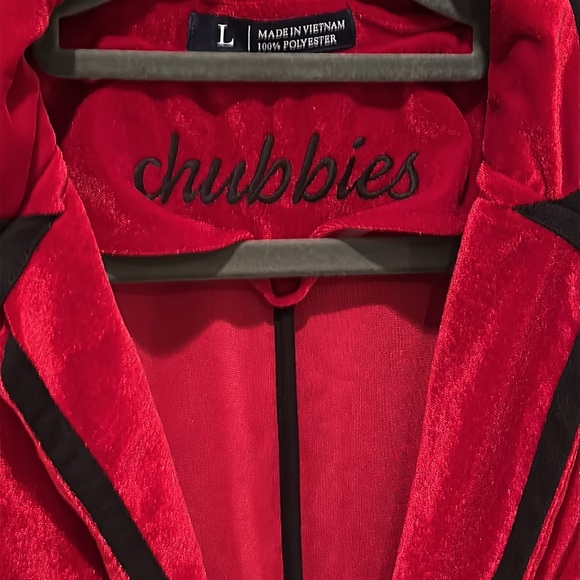 chubbies | Jackets & Coats | Chubbies Red Velvet Black Trim Classic ...